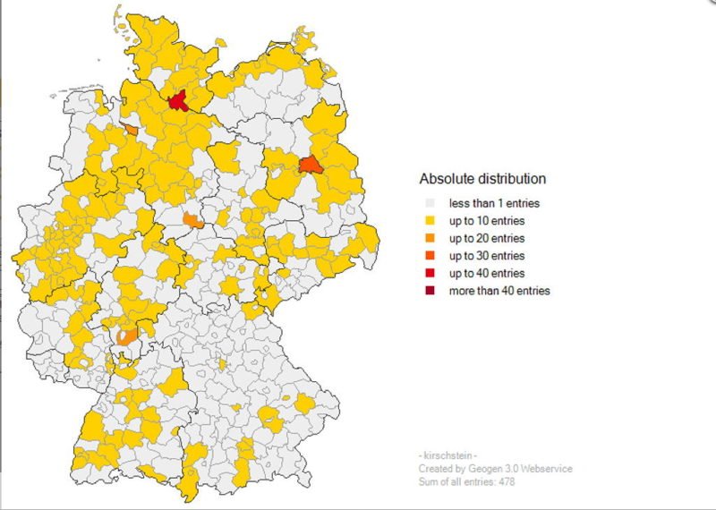 Geogen German Surname Mapping | Sassy Jane Genealogy