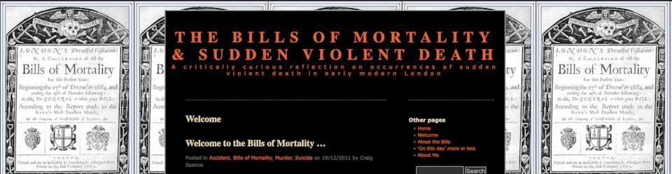 Bills of Mortality | Sassy Jane Genealogy