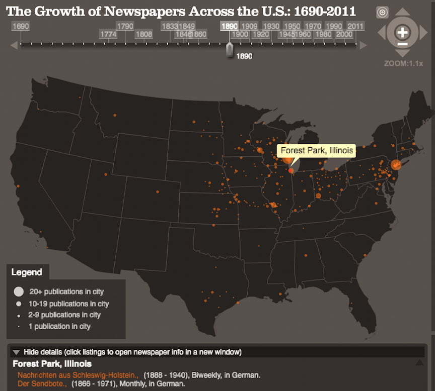 Mapping Newspapers at Chronicling America - Sassy Jane Genealogy