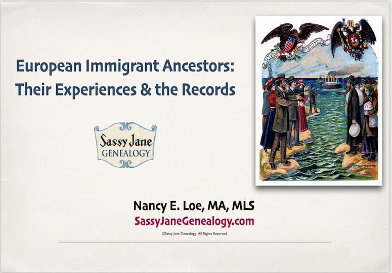 Genealogy Presentations | Sassy Jane Genealogy